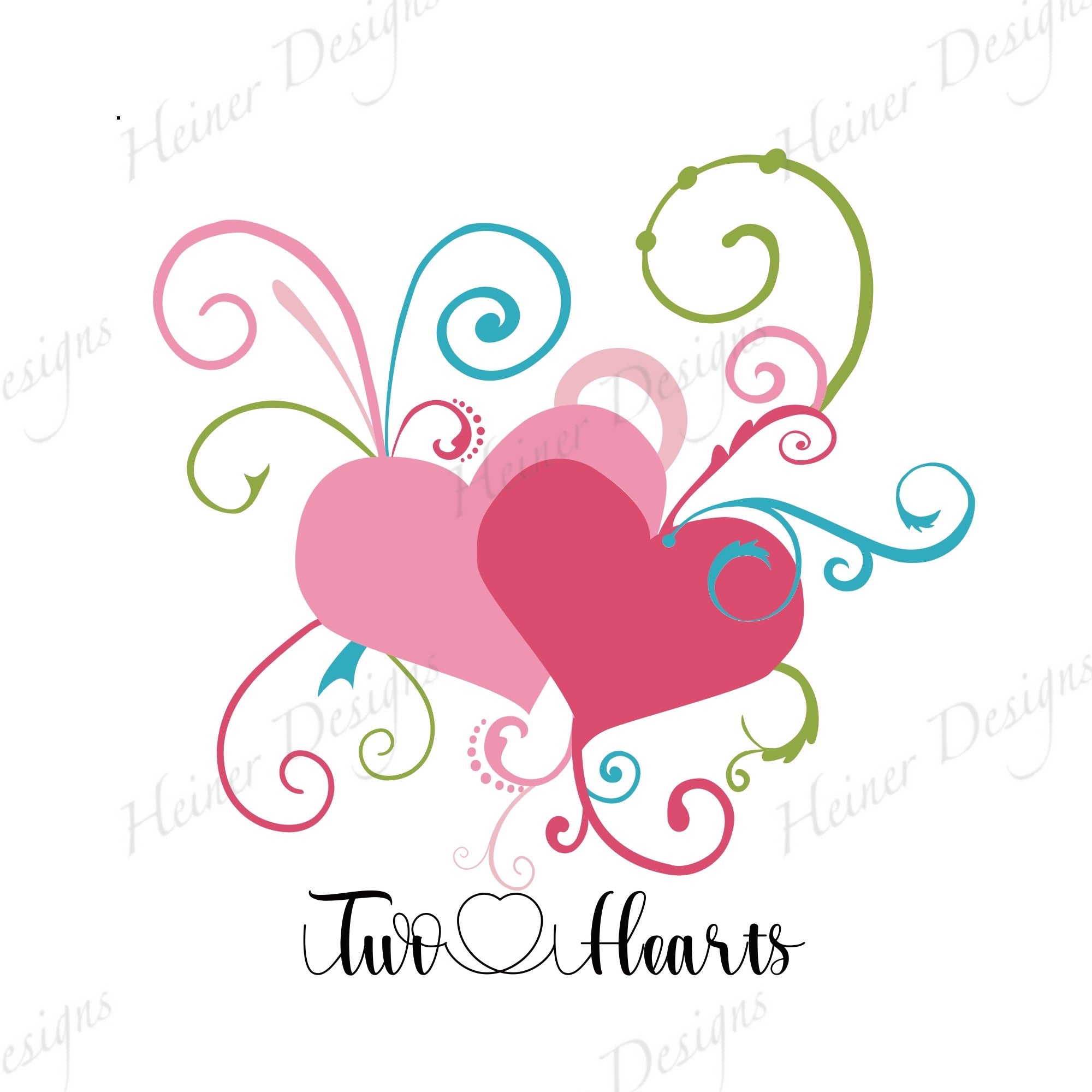 Two Hearts Clipart Wedding